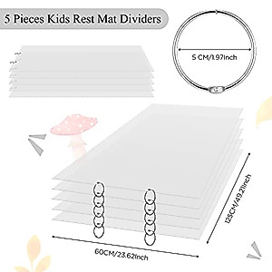5 Pieces Nap Rest Mat Dividers Kids Folding Sleeping Mats Storage to Keep Daycare Preschool Separating Toddler Nap Sleep Mats Clean