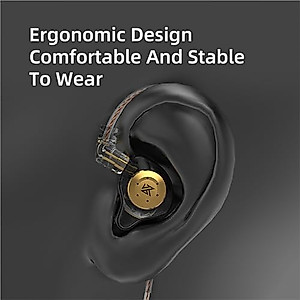 KZ EDX PRO iem Gaming Earbuds with 1DD, Wired Earphones Headphones, KZ in-ear Monitors, HIFI Deep Bass Sound with New 10mm Dynamic Driver Detachable Cable for Gaming Sport Church Video(Cyan, with mic)