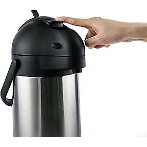 Heritage66 Stainless Steel Thermal Coffee Carafe Airpot Beverage Dispenser Large Triple Wall Thermal Vacuum insulated 10 hours heat Retention 20 hours cold Retention tea water coffee (3Liter / 101 OZ)