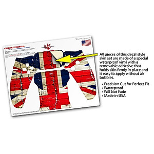 WraptorSkinz Skin Wrap compatible with Sony PS5 DualSense Controller Painted Faded and Cracked Union Jack British Flag (CONTROLLER NOT INCLUDED)