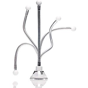 Fancii Chrome Gooseneck Attachment with Locking Suction Cup, For Luna, Mira and Maya LED Mirror Series (Mirror Not Included)
