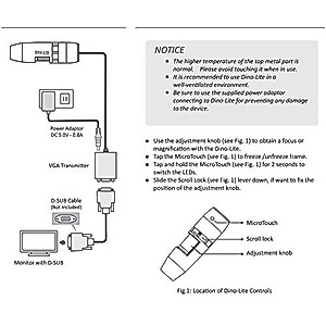 Dino-Lite VGA Digital Microscope AM5216ZTL- 720p, 5x - 140x Optical Magnification, Polarized Light, Long Working Distance