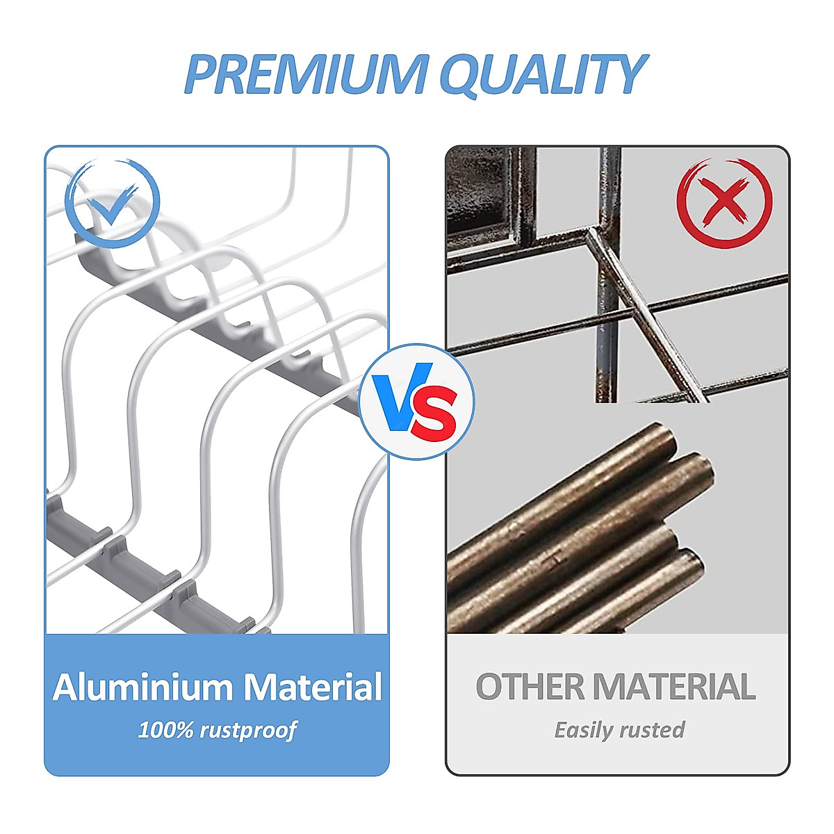 TOOLF Expandable Dish Rack, Aluminum Over The Sink Rack Adjustable Dish Rack in Sink Or On Counter Dish Drainer with Utensil Holder Rustproof for Kitchen