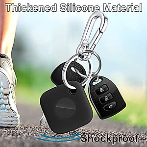 SKZIRI for Tile Mate 2022 Case Cover Skin with Keychain Anti-Scratch Lightweight Soft Protective Sleeve Skin Cover (Black-Navy-Red)