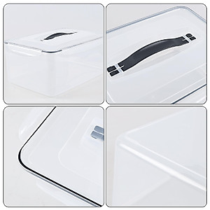 Qskely 4-Pack 15 Quart/14.5 L Kitchen Airtight Food Storage Container Set, Bread Keeper with Airtight Lid