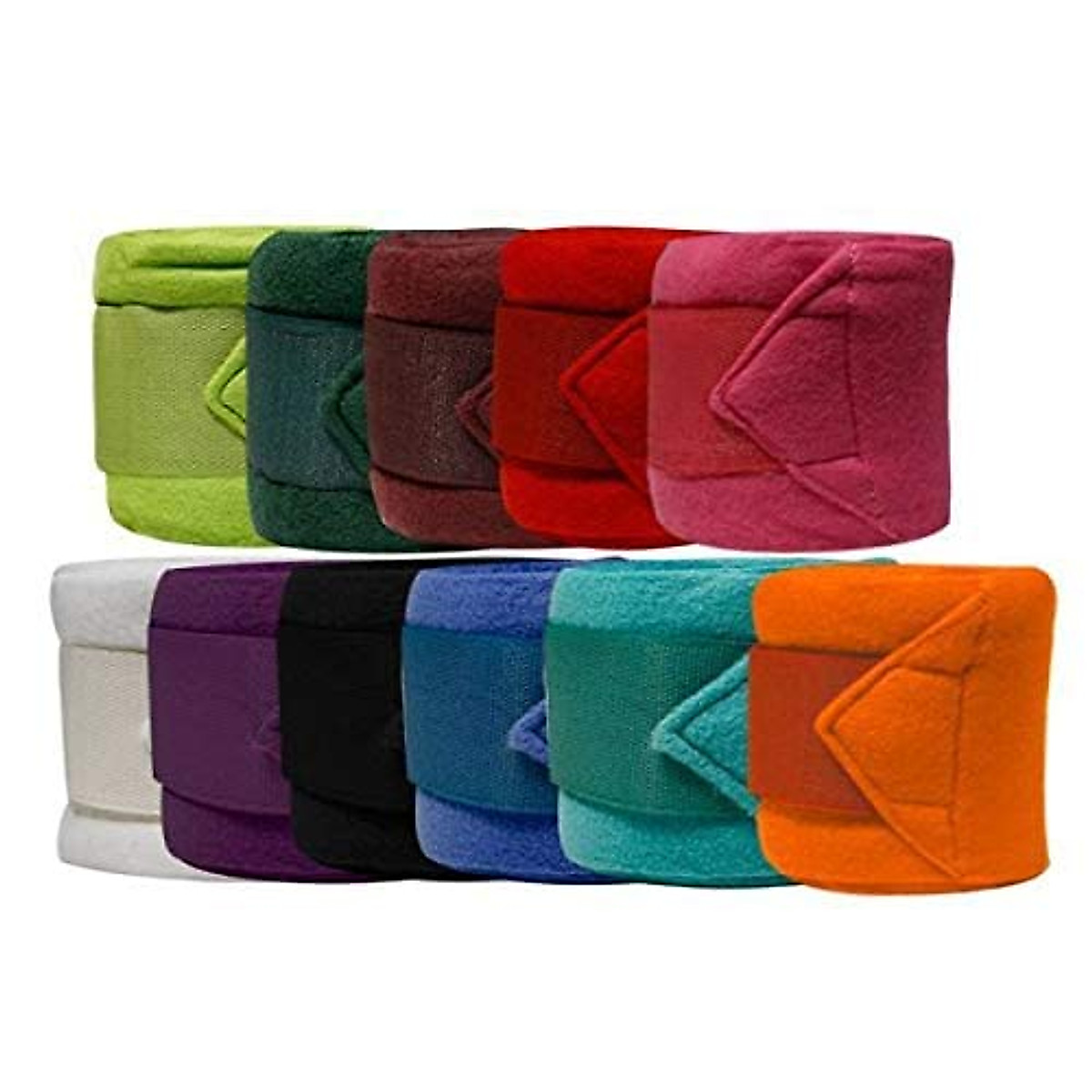 Fleece Polo Wraps w/Velco Closure (Orange)