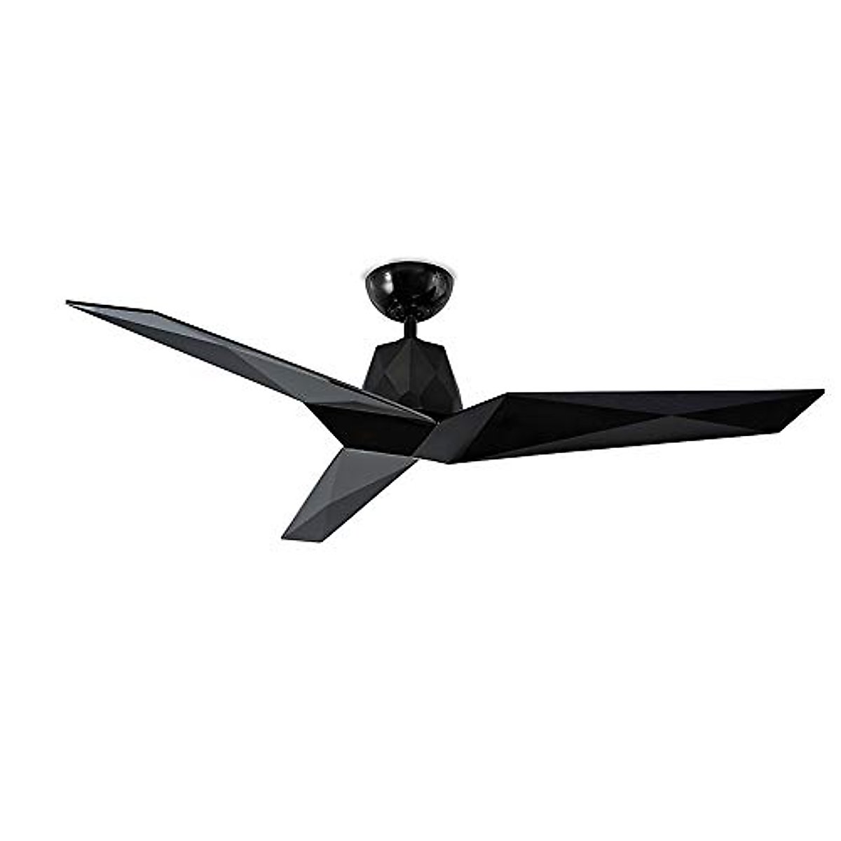 Vortex Smart Indoor and Outdoor 3-Blade Ceiling Fan 60in Gloss Black with Remote Control works with Alexa, Google Assistant, Samsung Things, and iOS or Android App