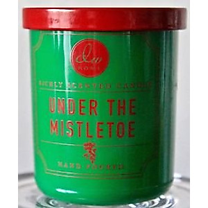 DW Home Under The Mistletoe Holiday Jar Candle, Medium Single Wick with Lid