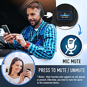 VELKPRO Wireless Headset with Microphone - Single-Ear Headphone, Adjustable Headband, Noise Isolation Mic - Communication for Truck Drivers, Home Office, Call Center