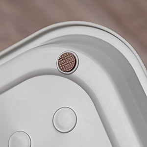 IRIS USA Small "Feed Me" Feeding Mat with Raised Edges and Non-Slip Rubber Feet, Easy Clean Protective Waterproof Feed Tray for Pet Dog Food and Water Bowls and Pet Water Fountains, Gray