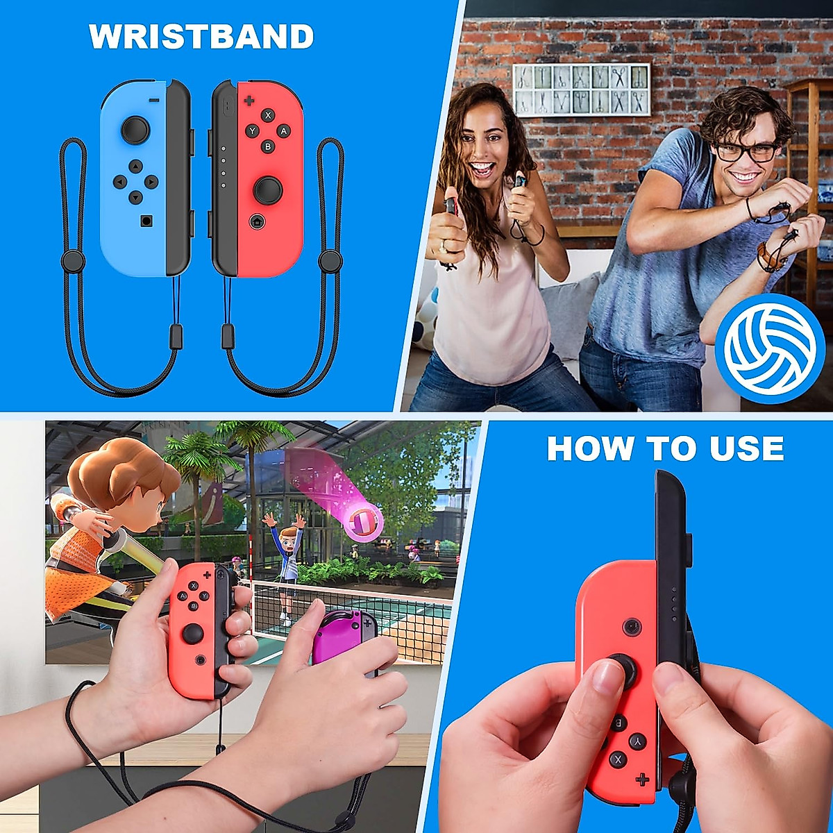 Switch Sports Accessories - 14 in 1 Switch Sports Accessories Bundle for Nintendo Switch/OLED Sports, Family Accessories Kit Compatible with Switch/OLED Sports Games