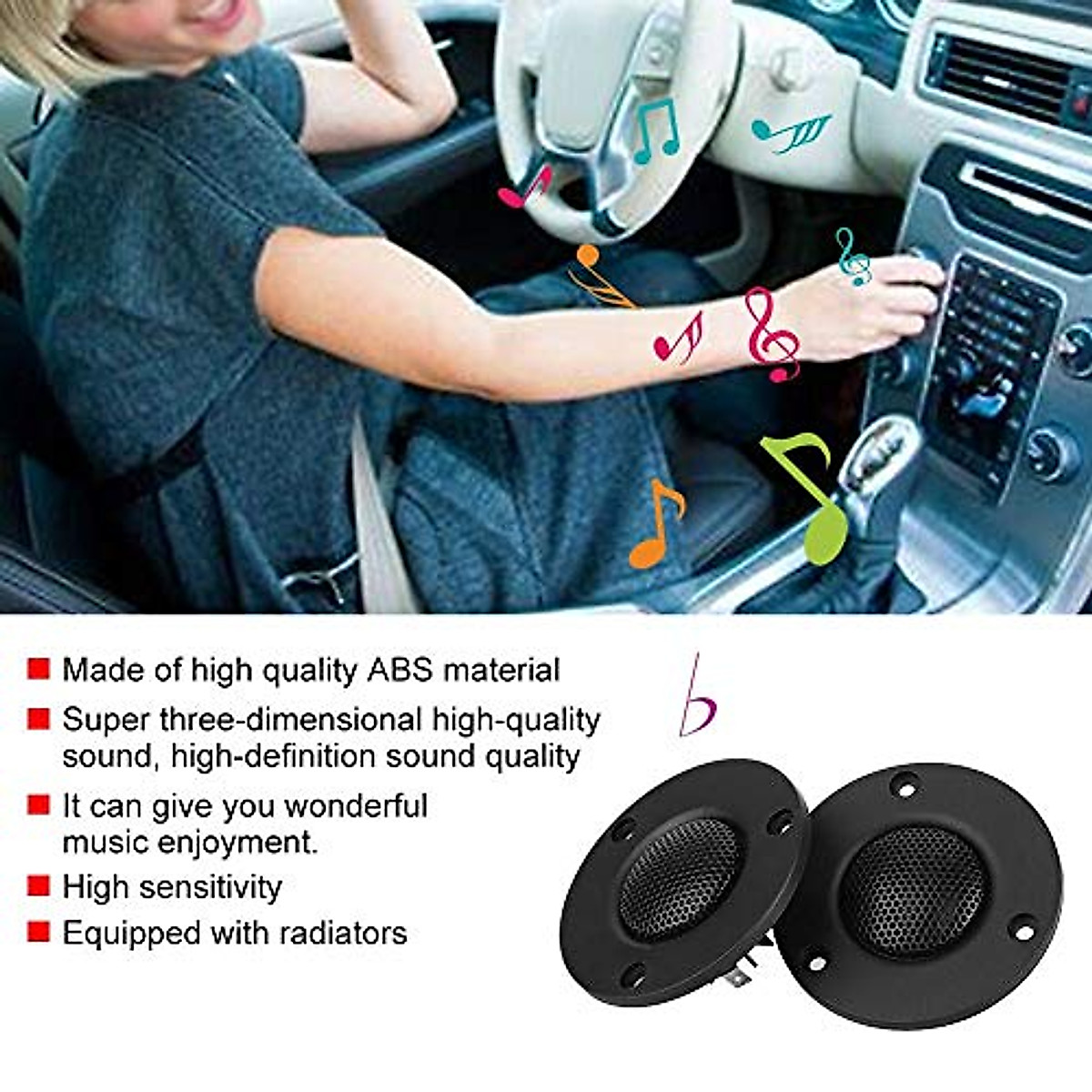 Alinory Dome Tweeter Speaker Diaphragm 2Pcs 25-core 25W B7 Pure Silk Film Magnet Dome Tweeter Treble Speaker Loudspeaker Diaphragm