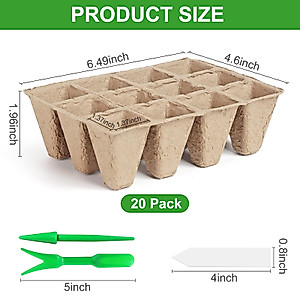 KOAMLY Square Peat Nursery Pots, Biodegradable Herb Seed Nursery Pot Kits, Seedling Pots