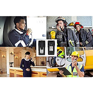 Teseko NNTN4497CR NNTN4497DR NNTN4496 7.4V 2250mAh Li-ion Battery for Motorola CP040 CP140 CP150 CP160 CP180 CP200 CP200D CP250 CP380 PR400 EP450 EP450S DEP450 GP3688 GP3188 with Belt Clip