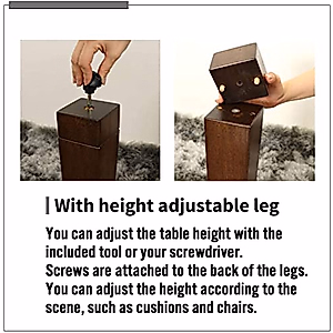 BJDesign Kotatsu - Japanese Heated Table - Wooden Chabudai Furniture with 120V Electric Heater - Low-Lying Dining and Work Desk with Temperature Control Knob (59x33in, Brown)