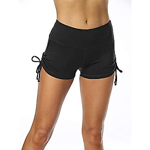 CADMUS Athletic Booty Shorts for Women 3 Pack High Waisted Workout Pro,1021,Black,Grey,White,Small