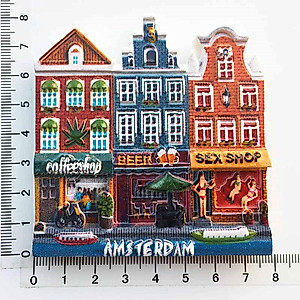 Amsterdam Holland 3D Fridge Magnet Souvenir Gift Collection Home Kitchen Decoration Magnetic Sticker Amsterdam Netherlands Refrigerator Magnet