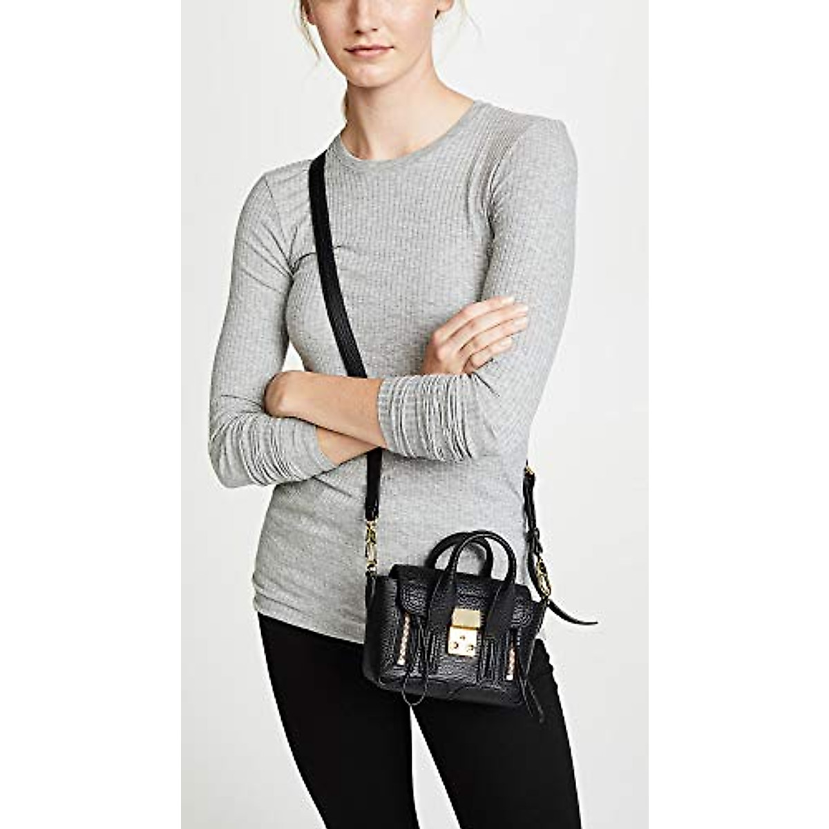 3.1 Phillip Lim Women's Pashli Nano Satchel, Black, One Size