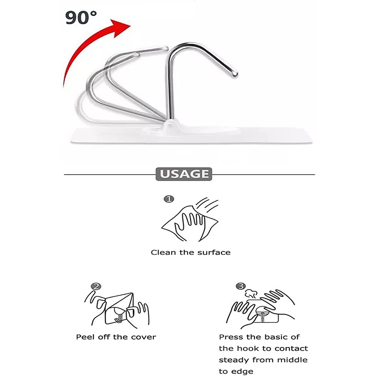 Adhesive Hooks for Hanging Heavy Duty Wall Hooks Self Adhesive Towel Coat Hooks Waterproof Transparent Hooks for Bathroom Shower Kitchen Keys Door Outdoor Home Improvement Utility Hook 12 Pack