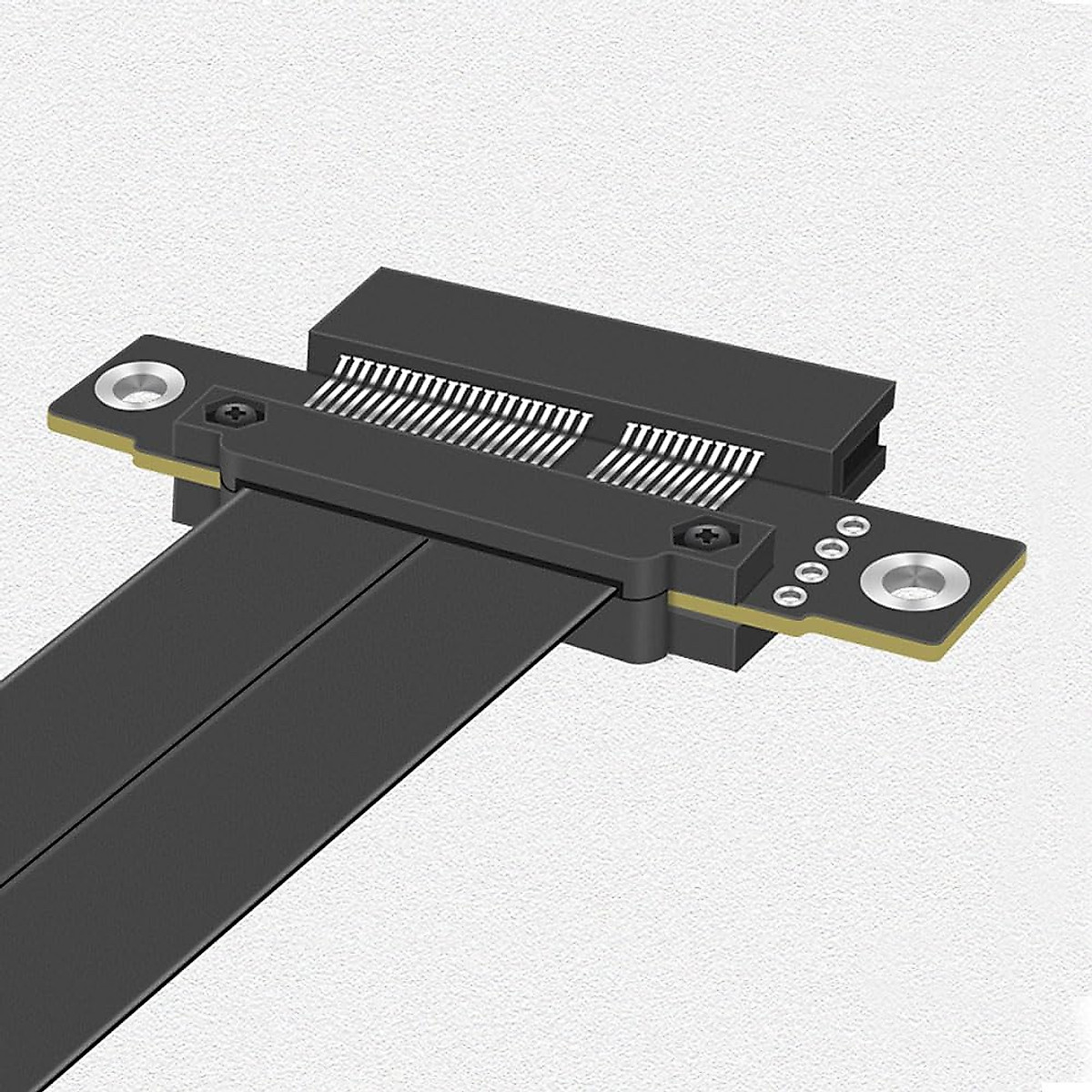 BQZYX+ PCI-E Riser PCI-E x4 Extension Cable Pcie Extension Cable Extension Port Adapter (20cm 180 Degrees)-Upgrade Version