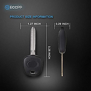 ECCPP 1X Uncut Ignition Key Fob Replacement for 03-11 for Toyota Landcruiser Camry 4 Runner Highlander Sienna Solara Tacoma Avalon Corolla Matrix Rav4 Sequoia Tundra Yaris Venza TOY44DPT 89785-60160C