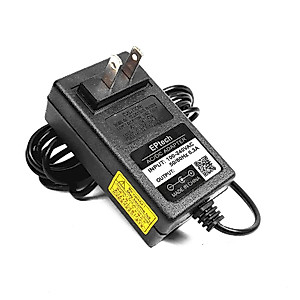 Yustda (6.5 Ft Long Cable) AC 100V-240V Converter Adapter DC 7V-7.5V 2A / 2000mA Power Supply US 5.5mm x 2.1mm / 2.5mm Plug Tip Center +