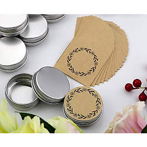 500Pcs Screw Top Aluminum Tin Jars Tins Marking Labels