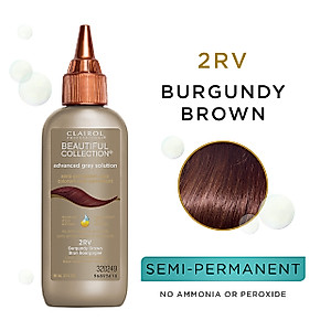 Clairol Professional Beautiful Collection Advanced Gray Solutions, 2RV Burgundy Brown, 3 oz. - Packaging May Vary