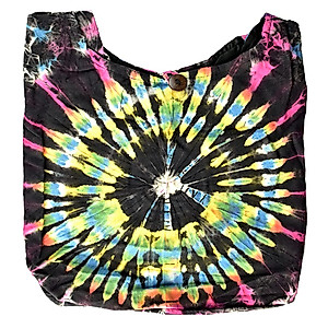 Threadheads Tie-Dye Cotton Sling Bag - 14"x14" / Colors Vary - SOLD INDIVIDUALLY