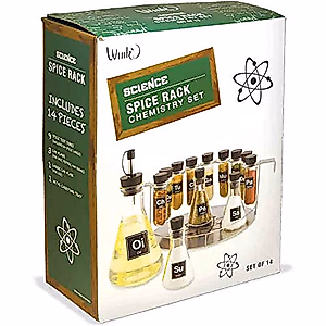 Wink Chemist's Spice Rack, 14 Piece Chemistry Spice Rack Set