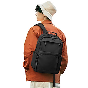 bergsalz Black Backpack For Women Men School Bag Mochilas Escolares Para Niñas Book Bag College Backpacks For Women School Backpack For Girls Boys Backpack For College Book Bags