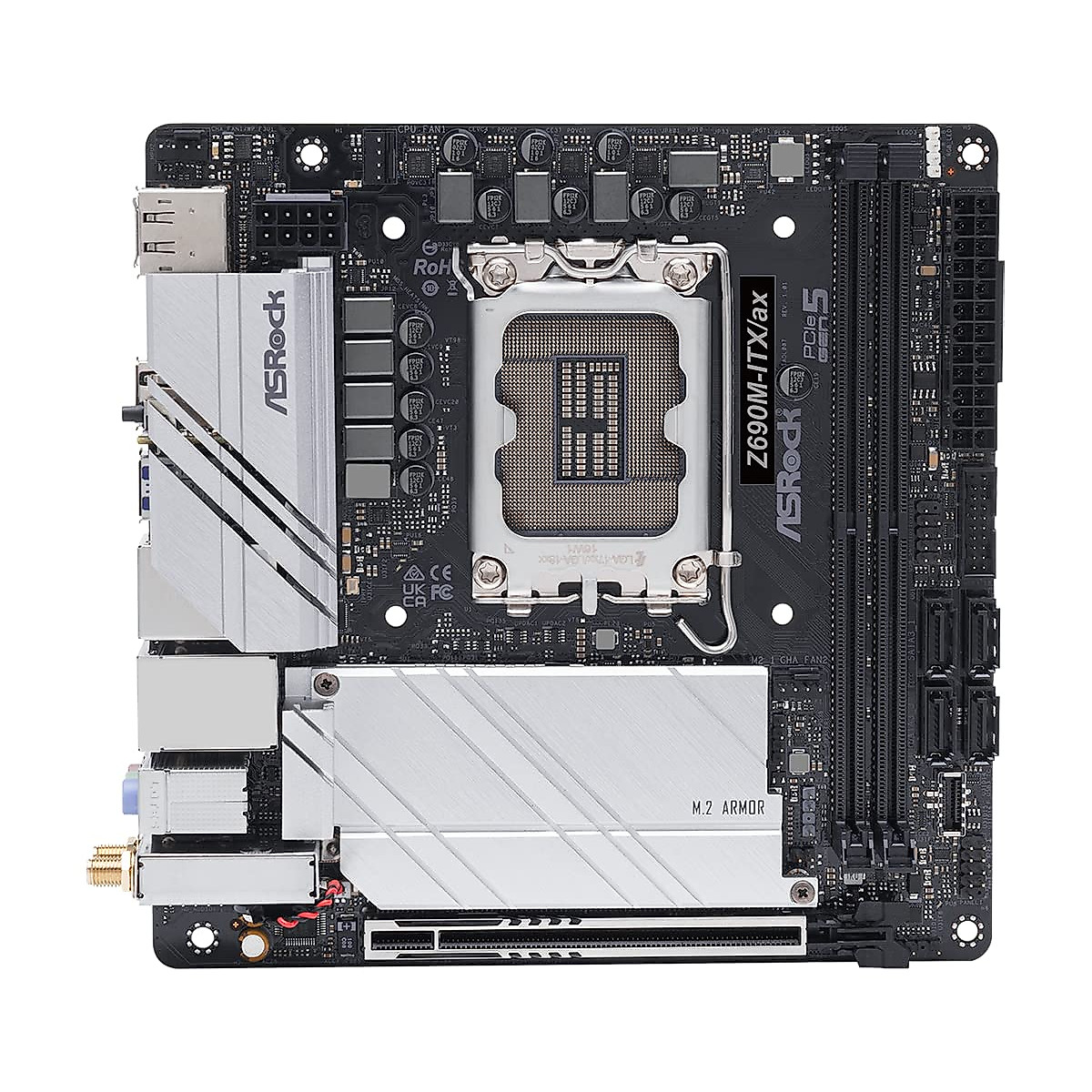ASRock Z690M-ITX/ax Motherboard Intel 12th Generation CPU (LGA1700) Compatible Z690 Mini-ITX Motherboard