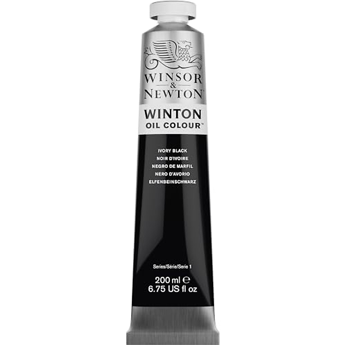 Winsor & Newton Winton Oil Color, 200ml (6.75-oz) Tube, Ivory Black