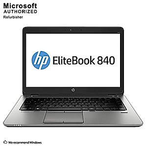 HP EliteBook 840 G2 14in HD Laptop Computer, Intel Core i5-5200U up to 2.70GHz, 8GB RAM, 128GB SSD, Bluetooth 4.0, WiFi, Windows 10 Professional (Renewed)