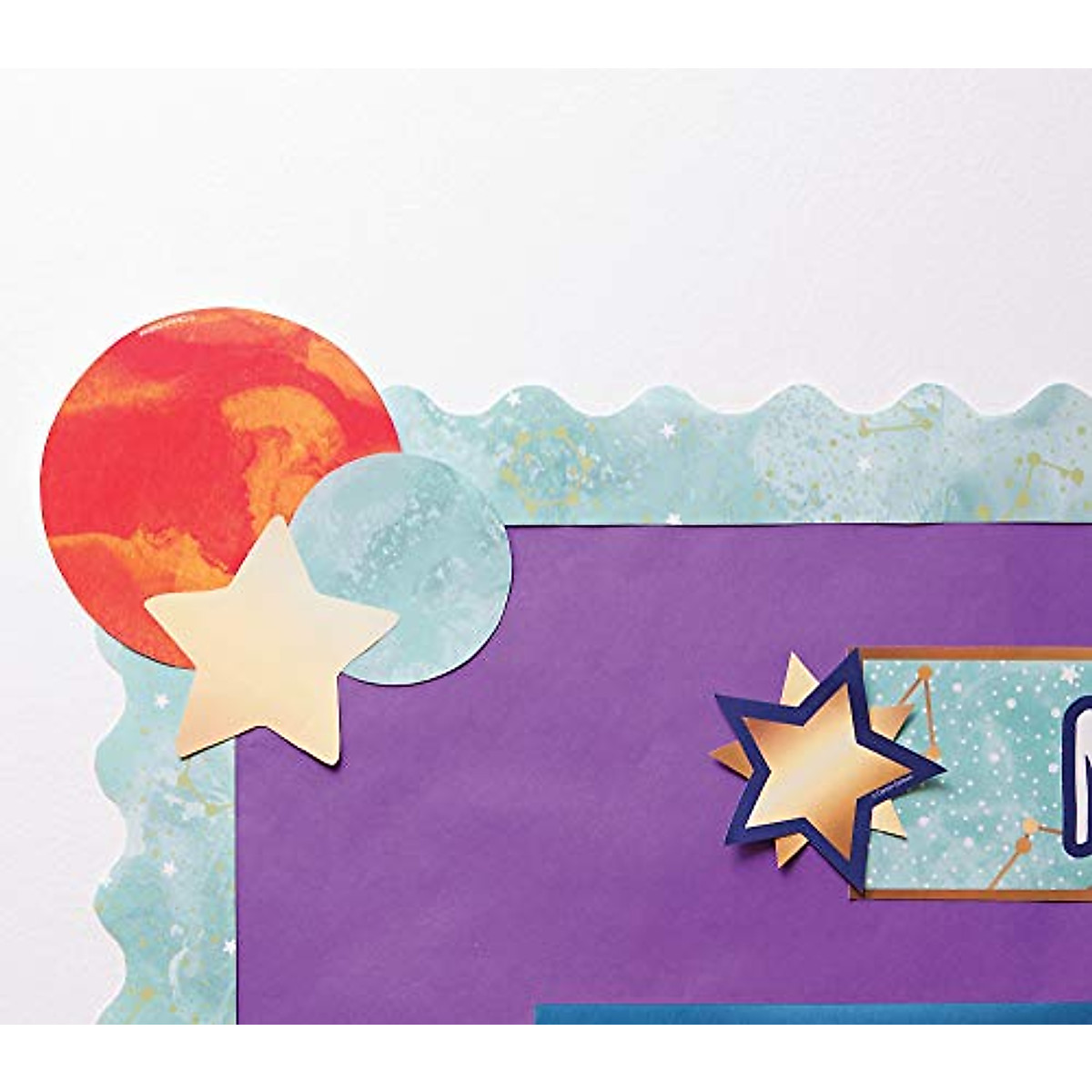 Carson Dellosa Galaxy 36-Piece Planets Bulletin Board Cutouts, Marble Planet Cutouts for Bulletin Board and Classroom Décor, Galaxy Classroom Cutouts, Space Classroom Décor