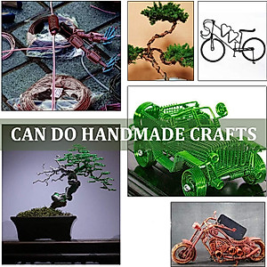 Bonsai Wire with Cutter Kit - 9 Roll Tree Training Wires 149.6 Feet Total .Anodized Aluminum Wire 1mm/1.5mm/2.0 mm Training Wire，for Bonzai Trees Indoor (149.6 Feet, Green, 9)