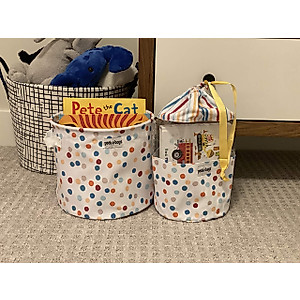 Peek-a-Bags Toy Storage Organizer Canvas Bin, Kid's Toy Storage - Books, Blocks, Baby Toys, Legos, Small Stuffed Animals. Organize Nursery, Bedroom, Playroom, Living Room, & Closets.