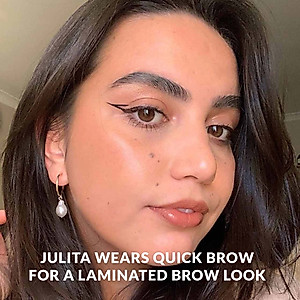 The Quick Flick - Quick Brow 2-in-1 Brow Lamination and Sculpting Gel, Unique Eyebrow Gel and Brow Wax Hybrid Formula, All-Day Hold Brow Gel and Laminate Eyebrow Makeup with Double-Sided Comb, 8 ml