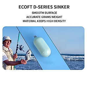 ECOFT Lead Free Fishing Sinkers and Weights Coated Raindrop Weights Bank Sinkers Deep Drop Weights 80g-1000g Assorted Sizes in Bag Fishing Weights Drop Shot for Bottom Fishing Saltwater Freshwater