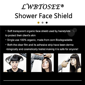LWBTOSEE 100pcs Eyebrow Shield Disposable Hair Salon Hairspray Masks Cutting Coloring Face Protecting Barber Supplies Transparent Plastic Face Shield