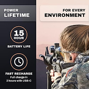 Pro Ears Stealth 28 HTBT, Advanced Bluetooth Ear Protection, 28 dB Noise Reduction, Custom Comfort Fit, 15-Hr Battery Life, for Shooting & Outdoor Activities