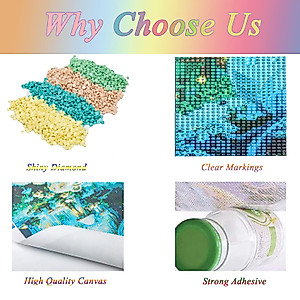 MANUKS 5D Angel Diamond Painting Kits The Girls in The Water Diamond Painting Full Round Diamond Crystal Art Kits for Adults and Kids, for Home Decor & Bedroom Decor 12x16 Inch