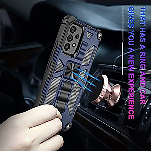 Case for Samsung Galaxy A53 Case with Screen Protector Samsung Galaxy A53 Case with Clip Galaxy A53 Case with Kickstand Military Grade Heavy Duty Camo Case for Samsung Galaxy A53 Men Women (Blue)