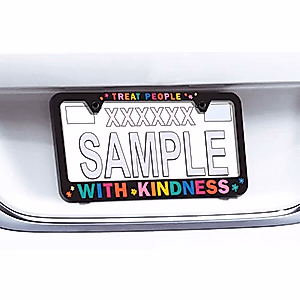 Treat People with Kindness Plastic License Plate Frame