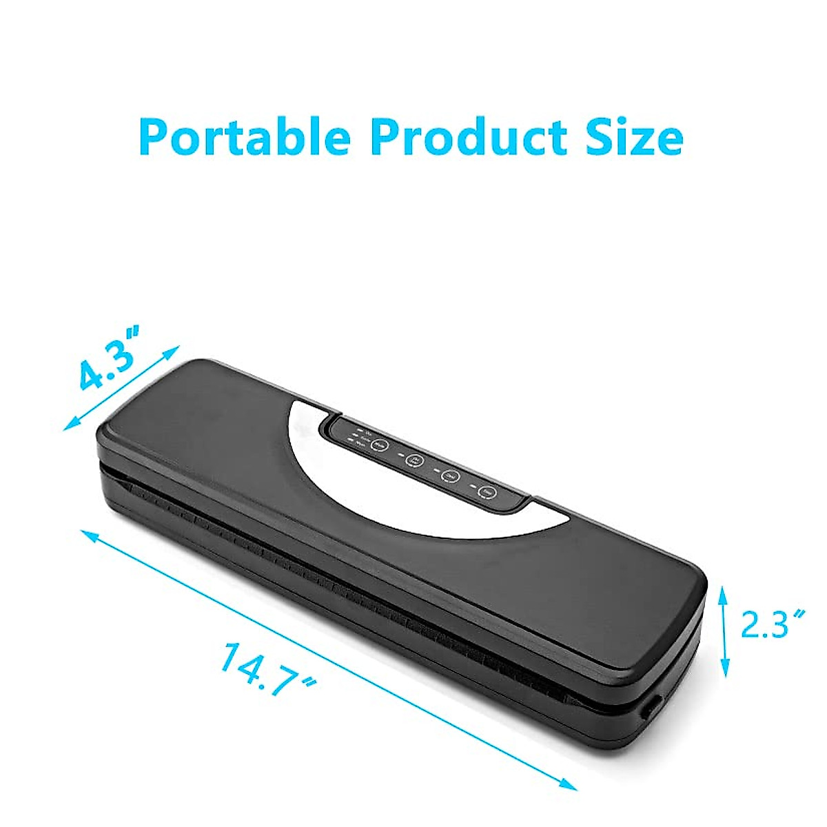 Vacuum Sealer, FENGJIE Compact Vacuum Sealer Machine Seal A Meal Food Saver System,Automatic Dry Moist Food Modes With Builtin Cutter |LED Indicator | Quiet Operation|Starter Kit, For Sous Vide and