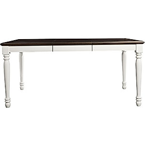 Crosley Furniture Shelby Dining Table, Expandable, Distressed White