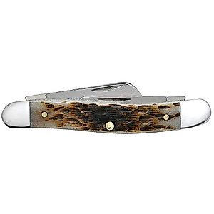 Case Medium Amber Bone SS Stockman Pocket Knife