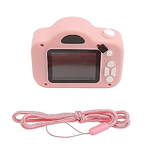 Rechargeable Camera, Single Lens Video Digital Camera 2 Inch IPS Screen Multiple Filters for Birthday Gift (Pink)