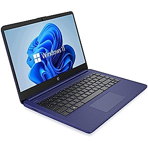 2022 HP 14" HD Laptop, Windows 11, Intel Celeron Dual-Core Processor Up to 2.80GHz, 4GB RAM, 64GB SSD, Chromes OS, Cobalt Blue (Renewed)