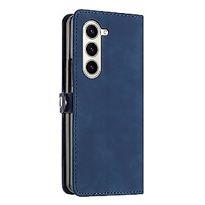 Phone Flip Case Wallet Case for Samsung Galaxy Z Fold 5 2023, Compatible with Samsung Galaxy Z Fold 5 2023 Case [TPU Shockproof Interior Case] PU Leather Case with Magnetic Flip Cover phone protection